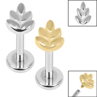 Titanium Internally Threaded Labrets 1.2mm - Steel Fern – TDI Body ...